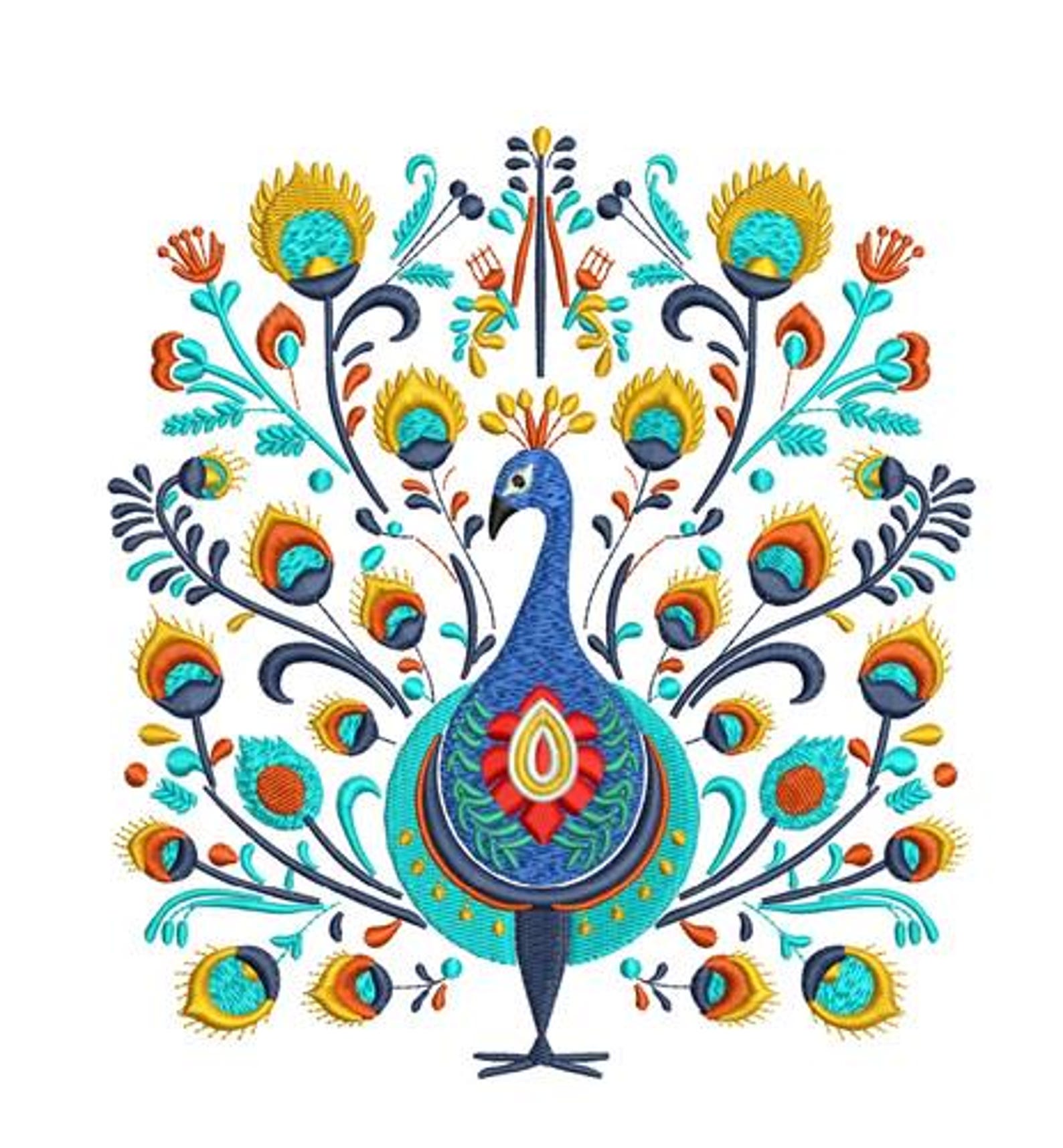 Folk Art Fauna (18 Designs) - Machine Embroidery Designs Bundle, Folk ...