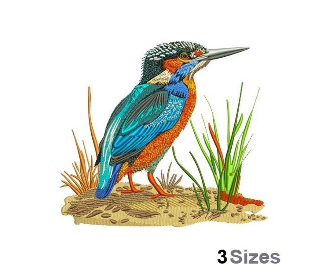 Kingfisher - Machine Embroidery Design - 3 Sizes - Etsy