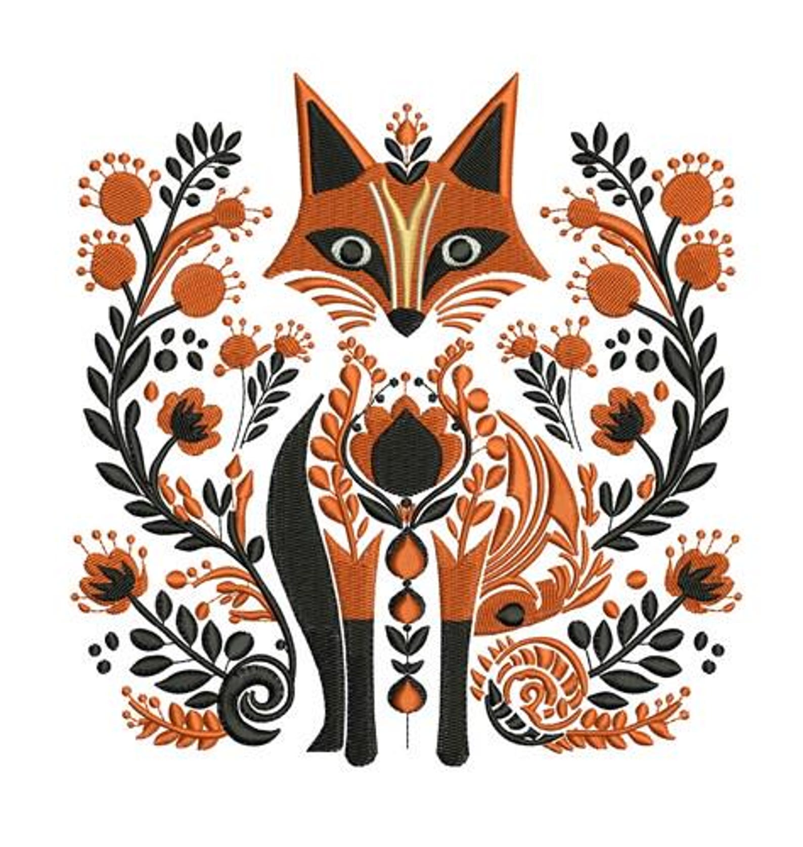 Folk Art Fauna (18 Designs) - Machine Embroidery Designs Bundle, Folk ...