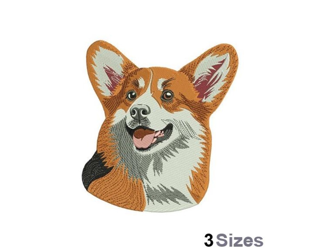Corgi - Machine Embroidery Design - 3 Sizes - Etsy