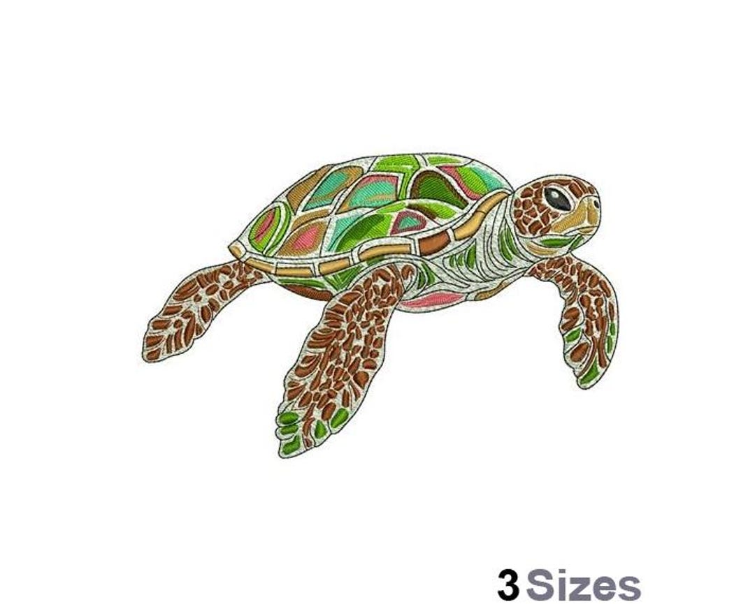 Sea Turtle - Machine Embroidery Design - 3 Sizes - Etsy