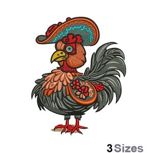 Chicken Machine Embroidery Design 3 Sizes - Etsy