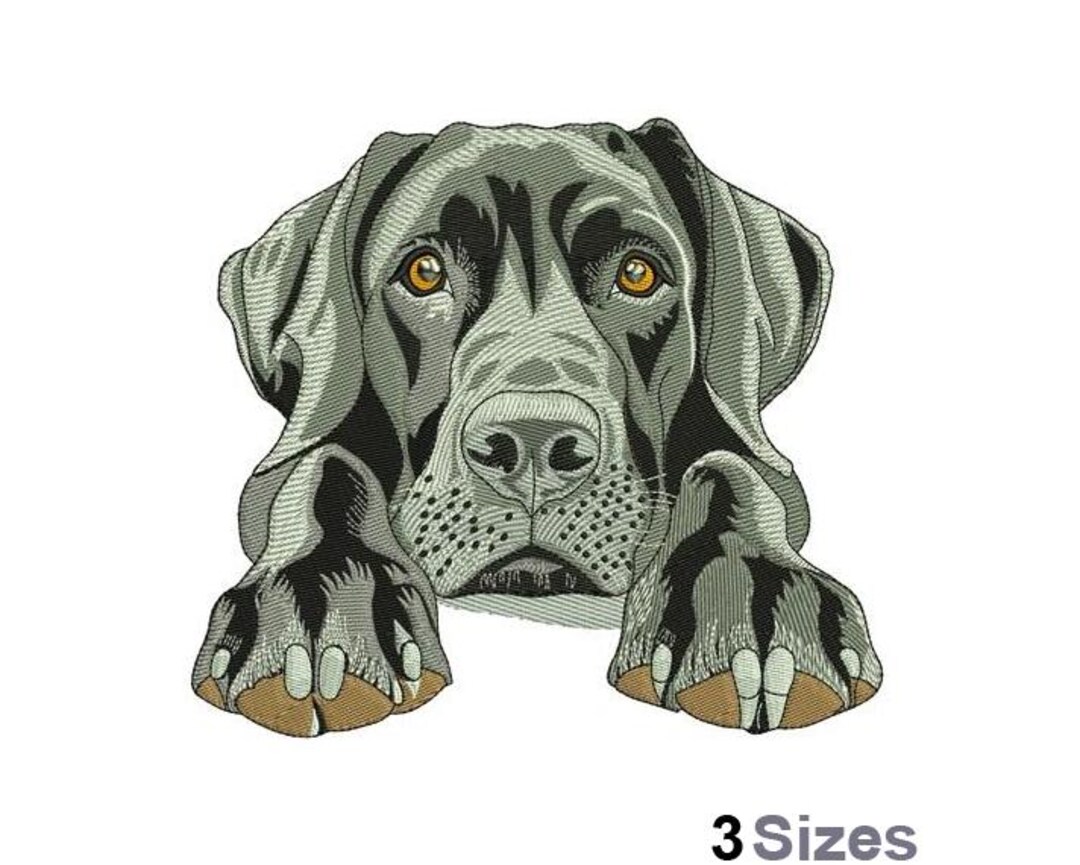 Great Dane - Machine Embroidery Design - 3 Sizes - Etsy