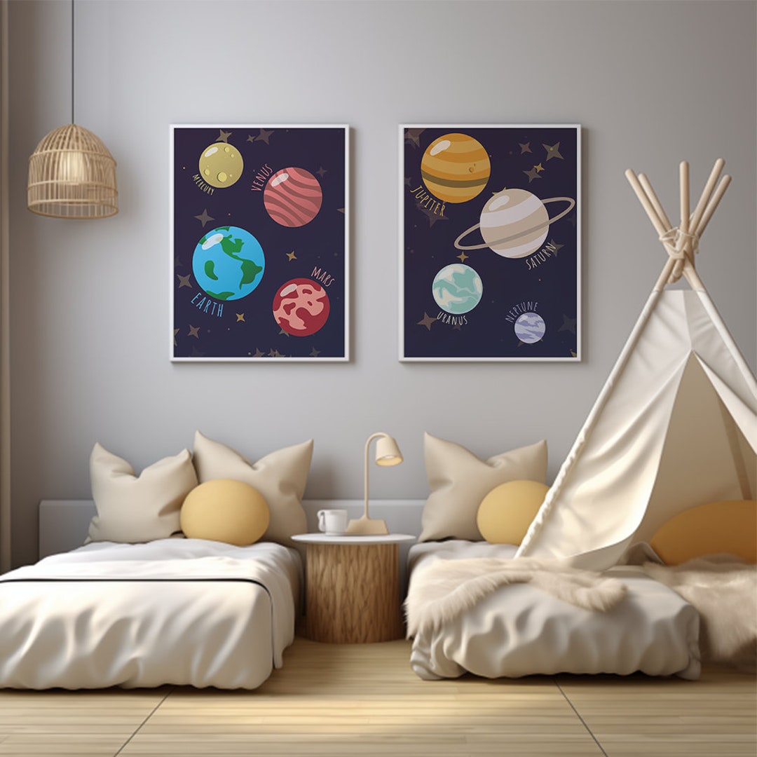 Motivational Space Poster for Kids Cosmic Educational Art Digital ...