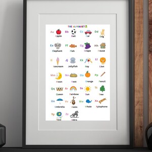 Alphabet Chart for Kids From A to Z Learning Poster, Educational ...