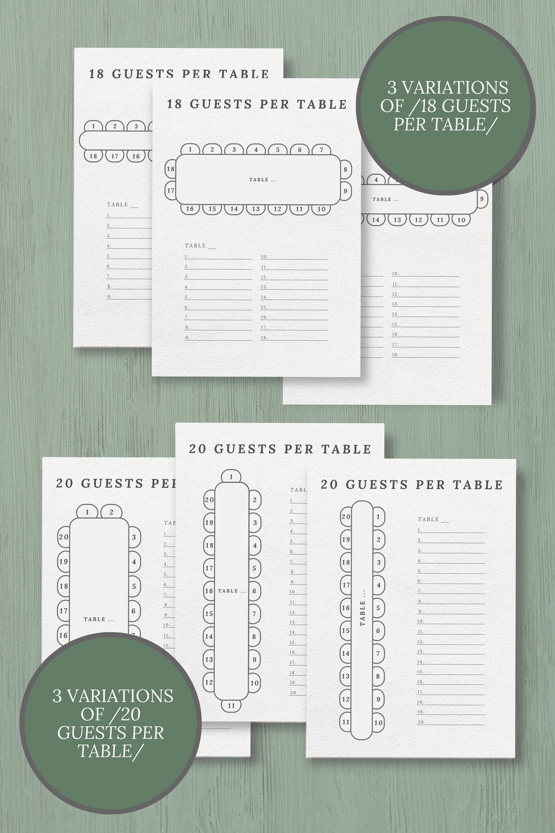 Printable Event Seating Planner, Printable Seating Arrangement ...