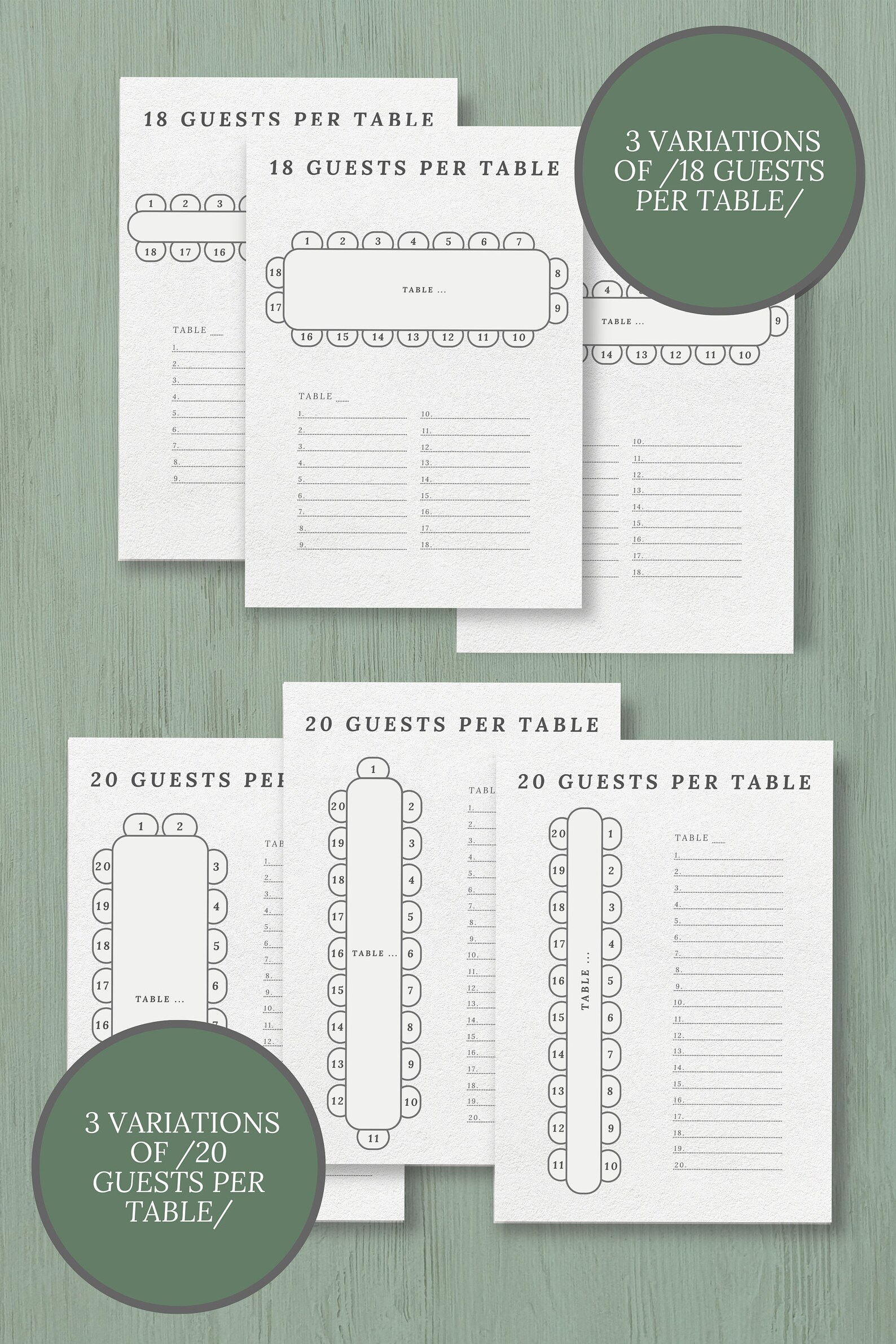 Printable Event Seating Planner, Printable Seating Arrangement ...
