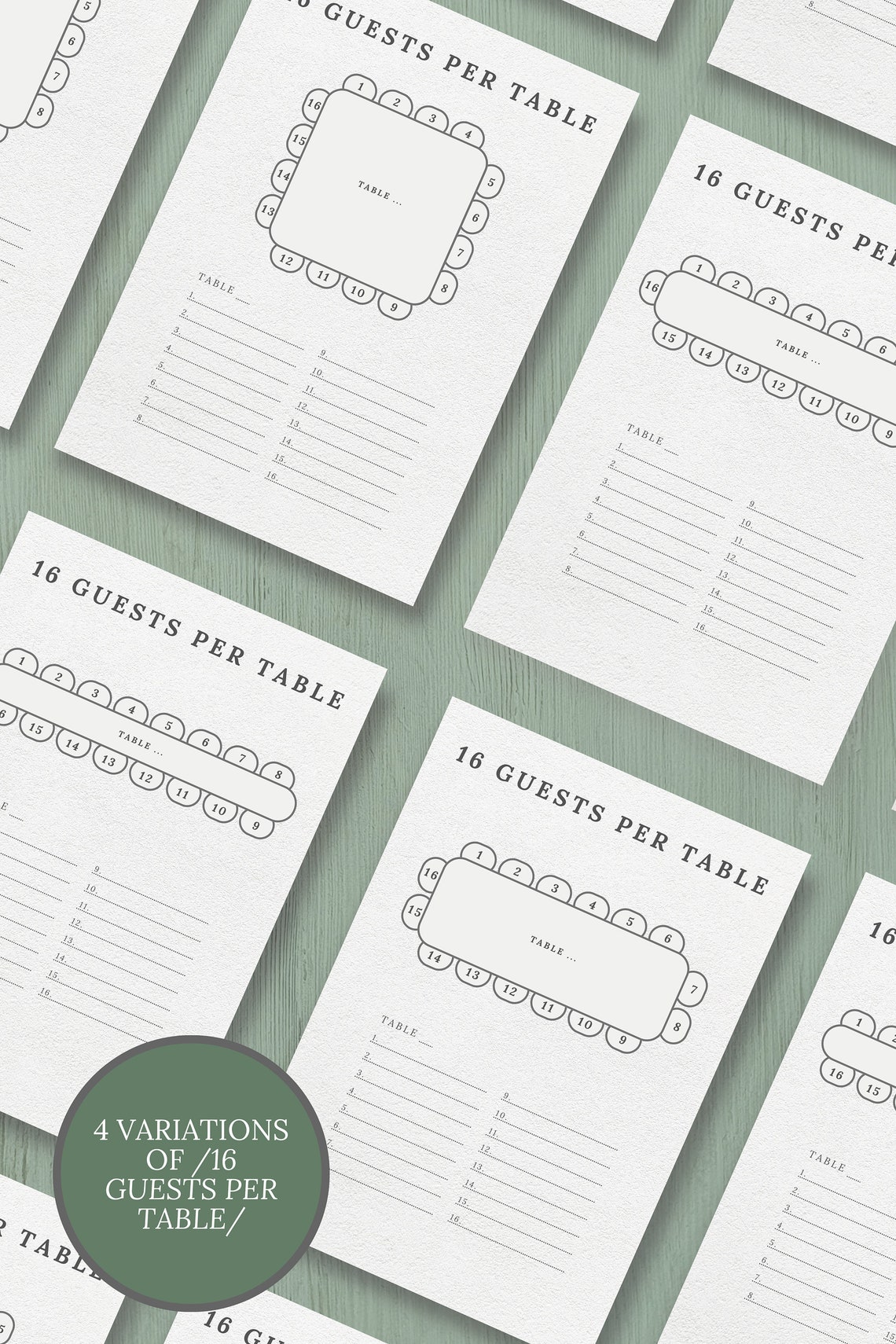 Printable Event Seating Planner, Printable Seating Arrangement ...