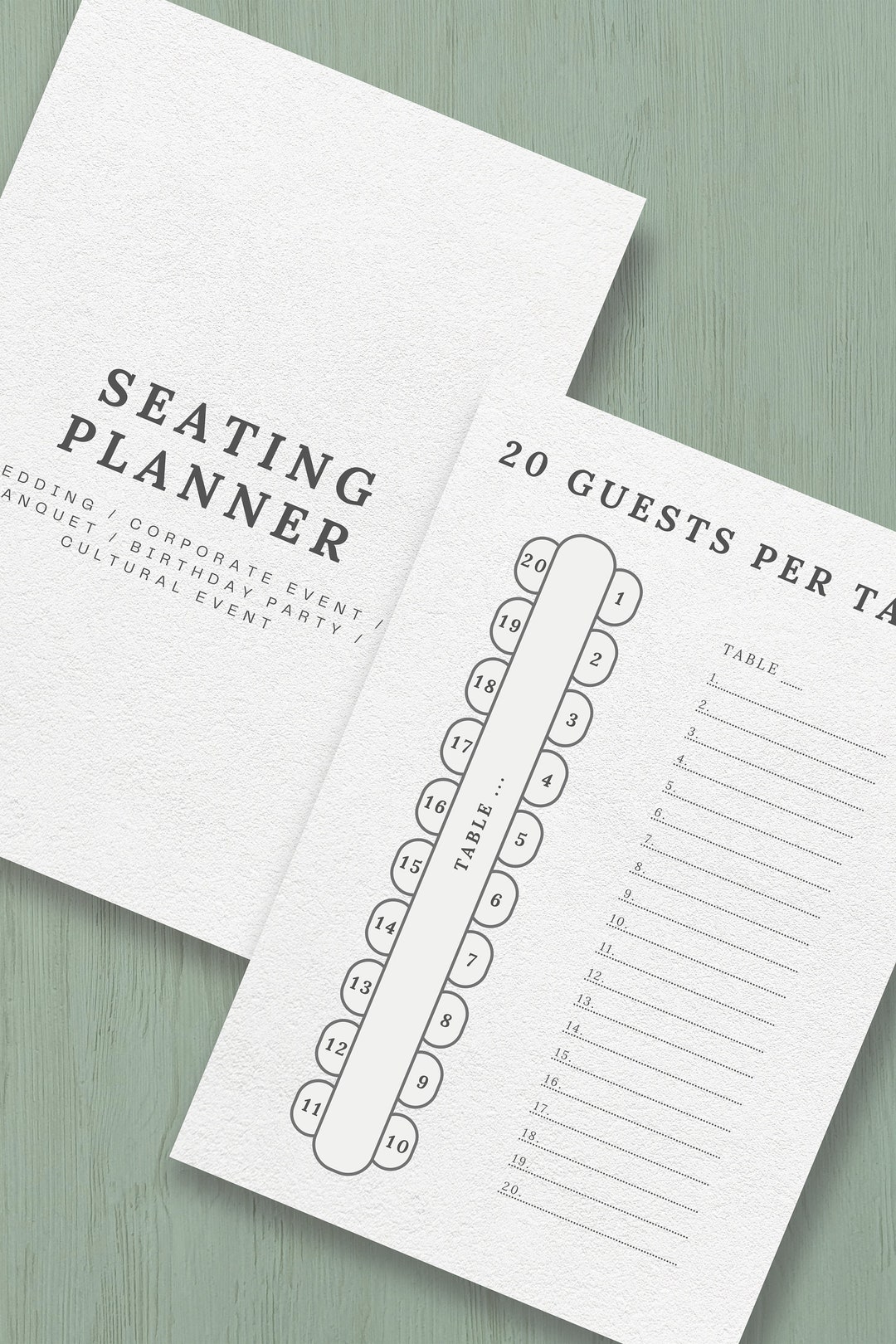 Printable Event Seating Planner, Printable Seating Arrangement ...