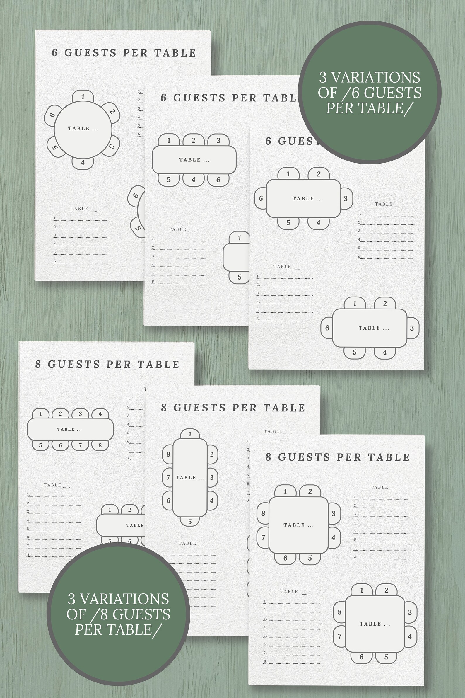 Printable Event Seating Planner, Printable Seating Arrangement ...