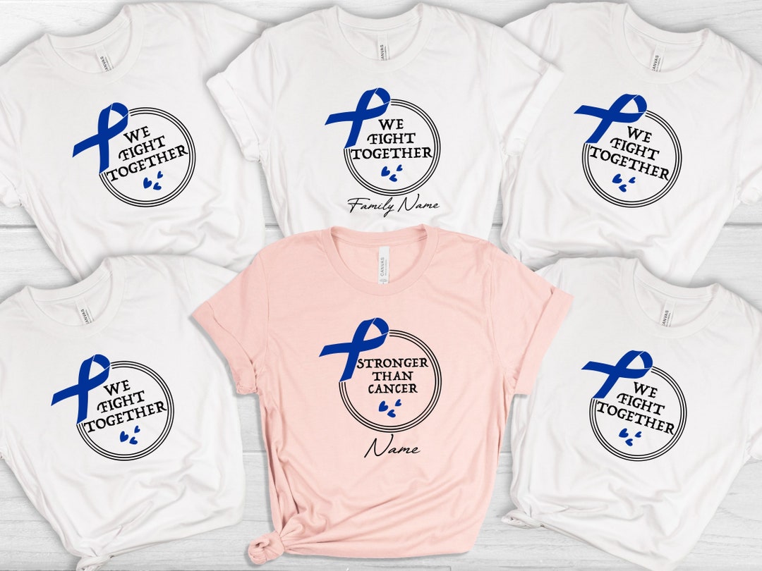 Colon Cancer Support Squad Shirt: Dark Blue Ribbon Warrior Tee - Etsy