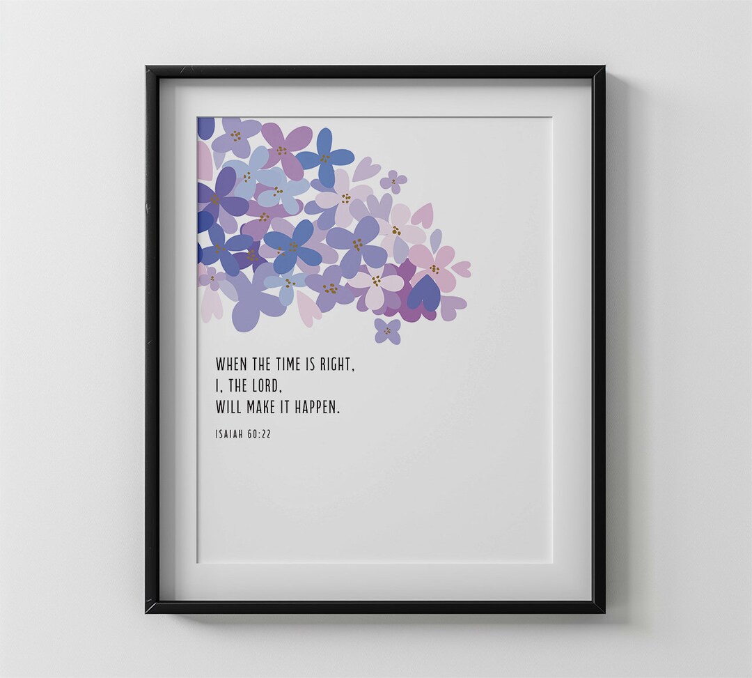 Lilac Blossom Abstract Scripture Art Print - Etsy