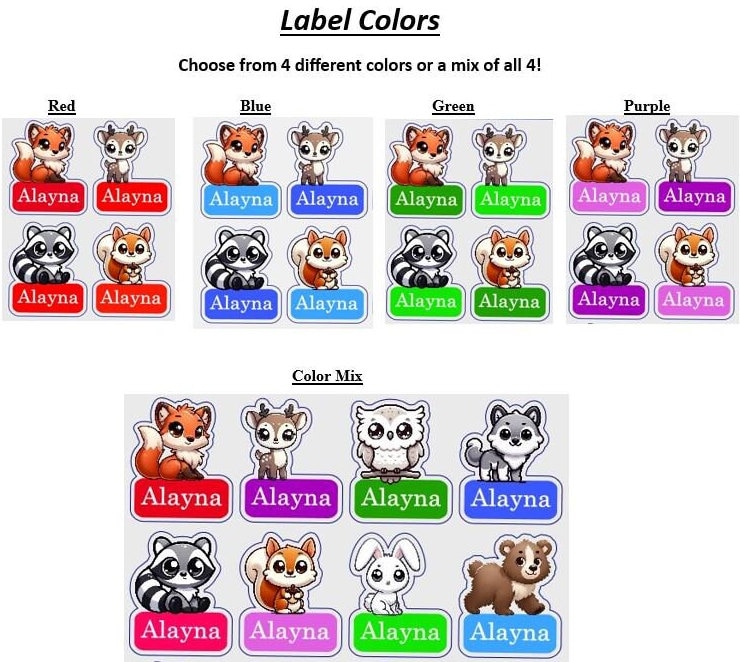 Cute Dragon Labels for Kids, Name Labels for Kids, Cute Daycare Labels ...