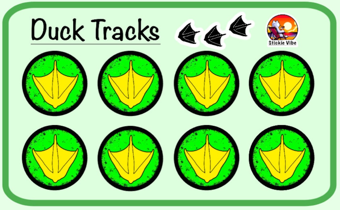 Duck Tracks Vinyl Stickers, Duck Footprints, Duck Decals, Laptop ...