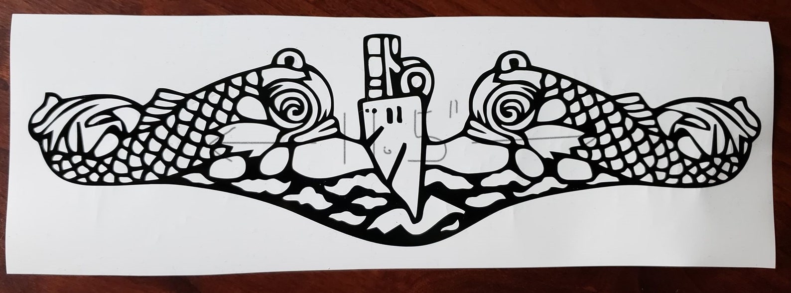 Submarine Dolphin Insignia Decal - Etsy