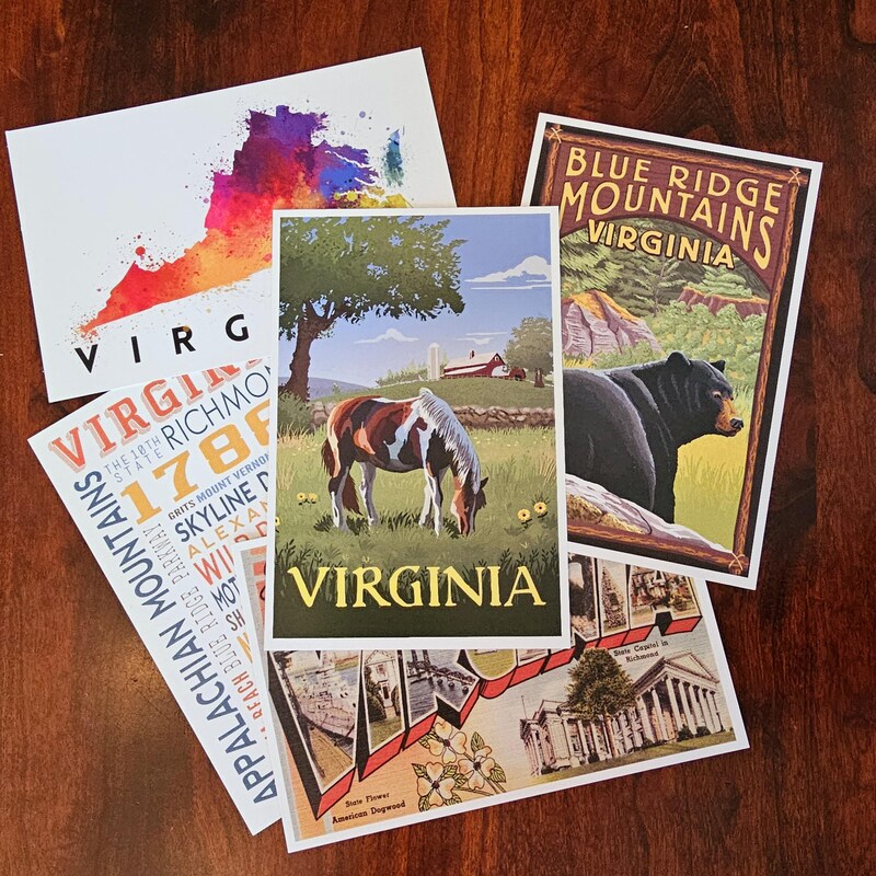 Virginia Postcards - Etsy