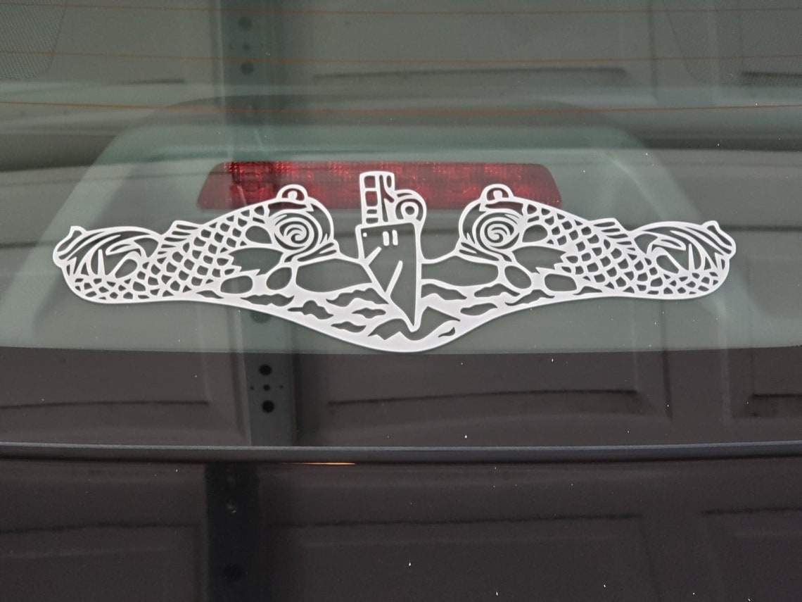 Submarine Dolphin Insignia Decal - Etsy