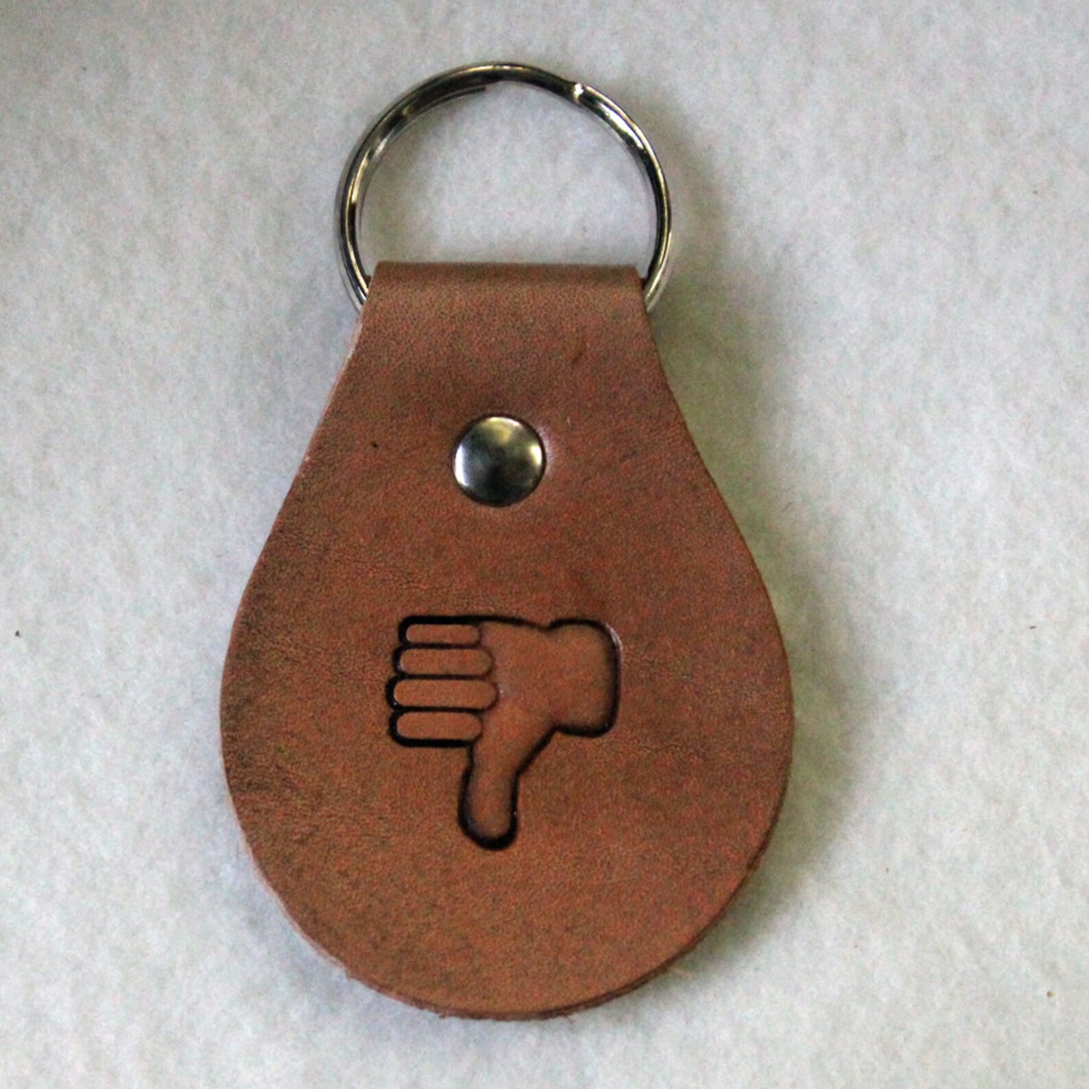 Leather Key Fob Two Hands One Heart Emoji - Etsy