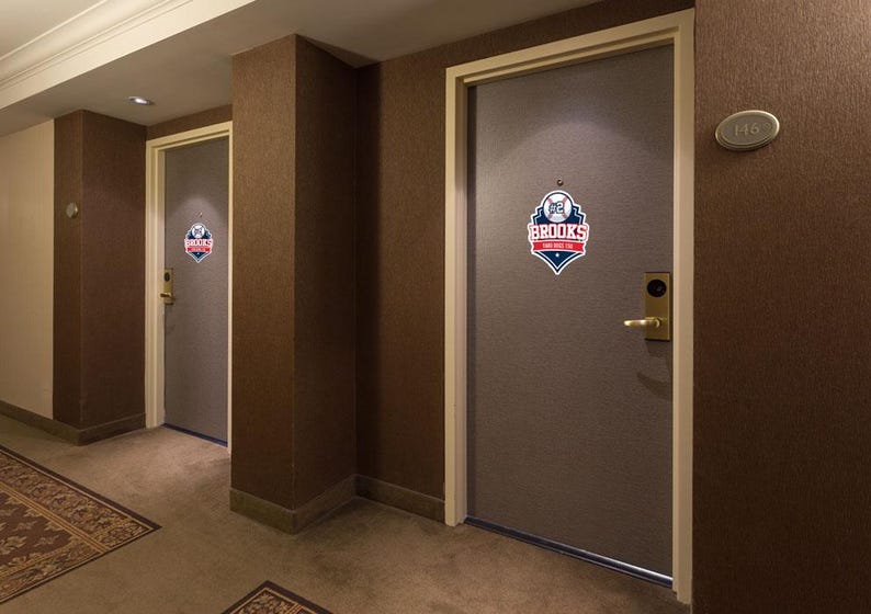 Editable Baseball Team Door Sign: Travel Tournament Hotel Room Decor ...