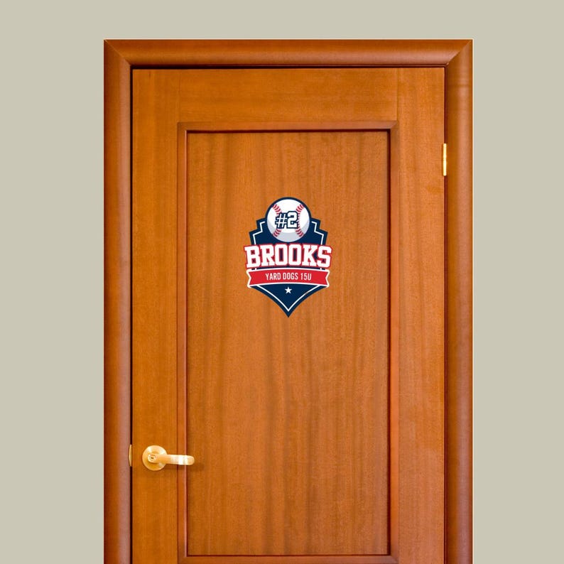 Editable Baseball Team Door Sign: Travel Tournament Hotel Room Decor ...