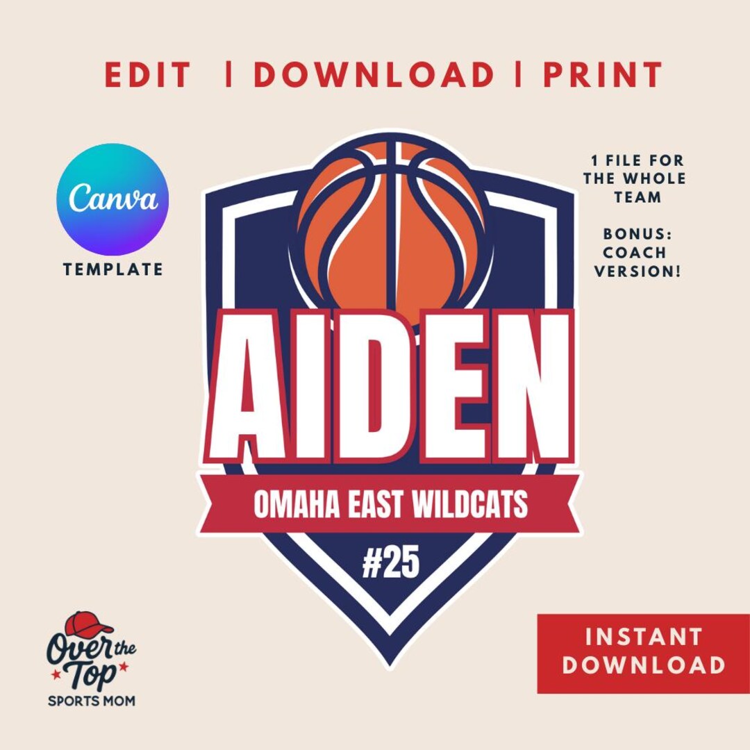 Basketball Team Door Sign | Editable Template for Locker & Hotel Rooms ...