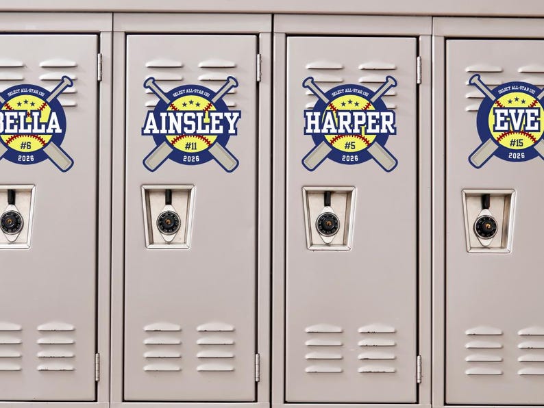 Softball Door Sign – Editable Canva Template for Team Hotel Rooms and ...