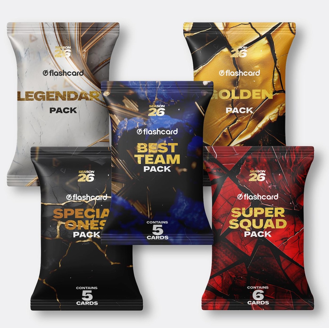 FC26 Mega Bundle Pack: 5 Collectible Football Cards Sets, Special ...