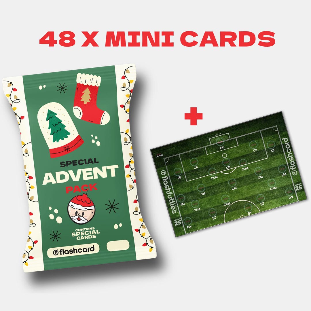 Football Pitch FC24 Advent Calendar With 48 Cards Featuring Top Players ...