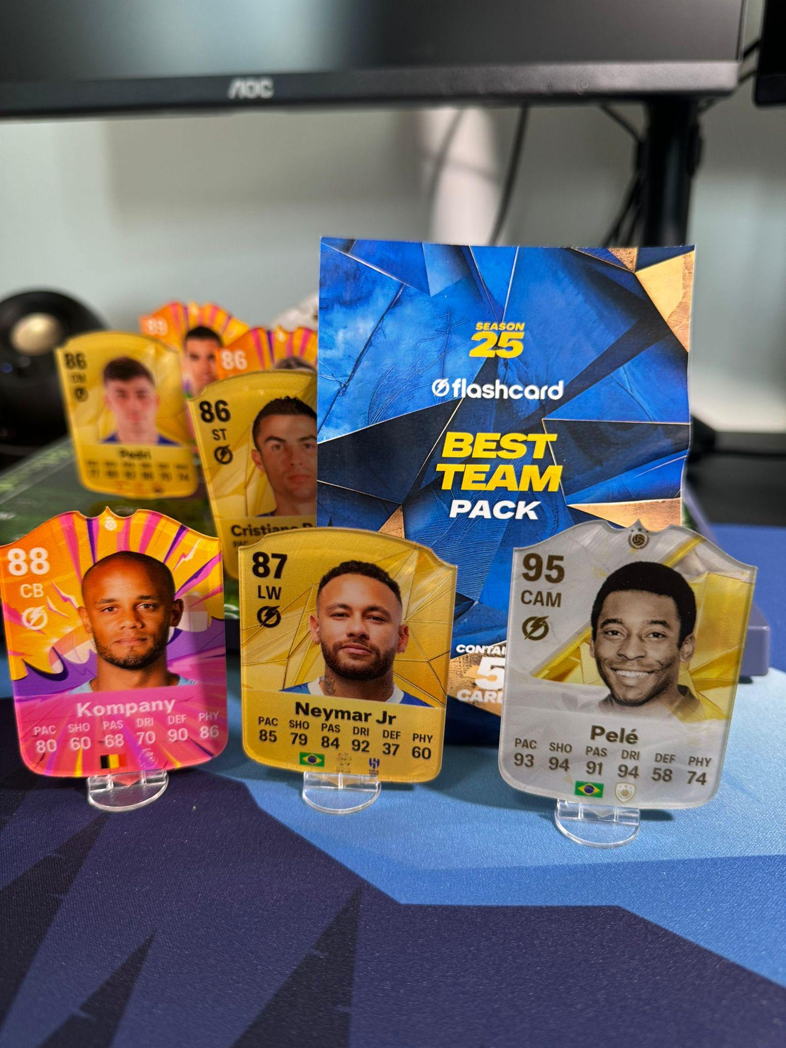 Football Cards Mega Bundle FC25 Pack – 5 Collectible Soccer Cards Packs ...