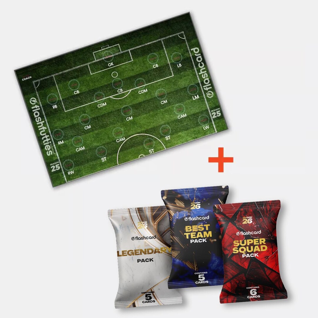 FC26 Soccer Card Super Bundle With Football Pitch Desk Display - Etsy