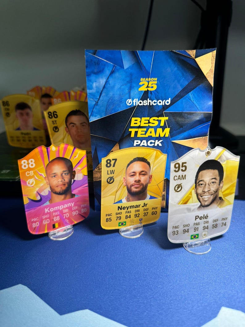 Football Cards Mega Bundle FC25 Pack – 5 Collectible Soccer Cards Packs ...