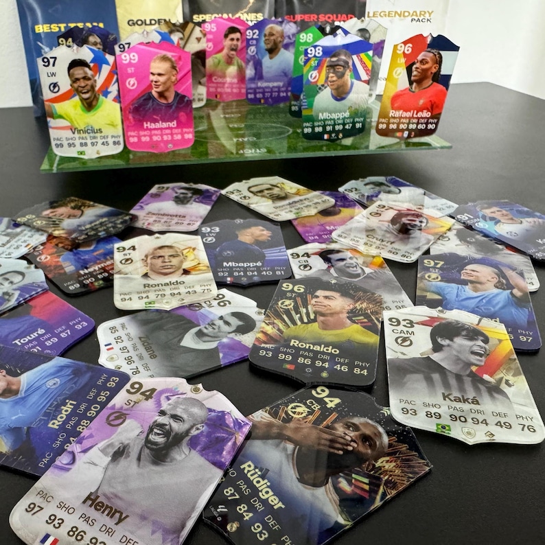 FC26 Soccer Card Super Bundle With Football Pitch Desk Display - Etsy
