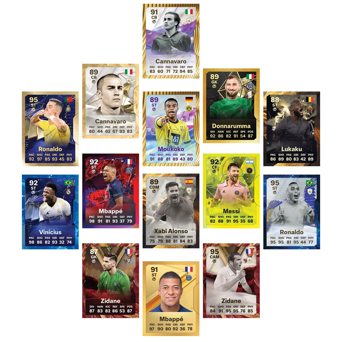 Album 10 Packs of Football Flashcard 360 Cards - Etsy