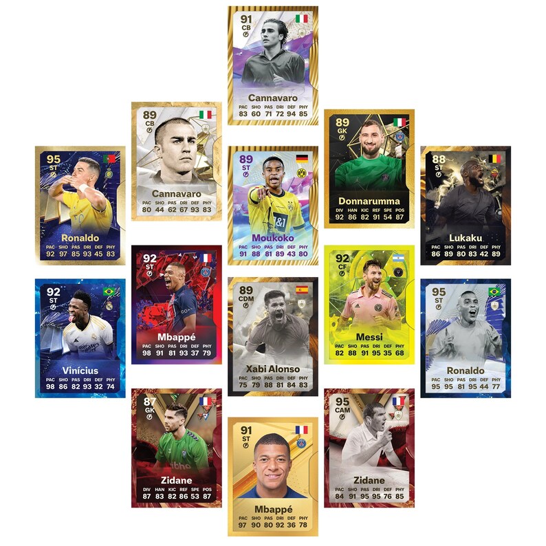 Album 10 Packs of Football Flashcard 360 Cards - Etsy