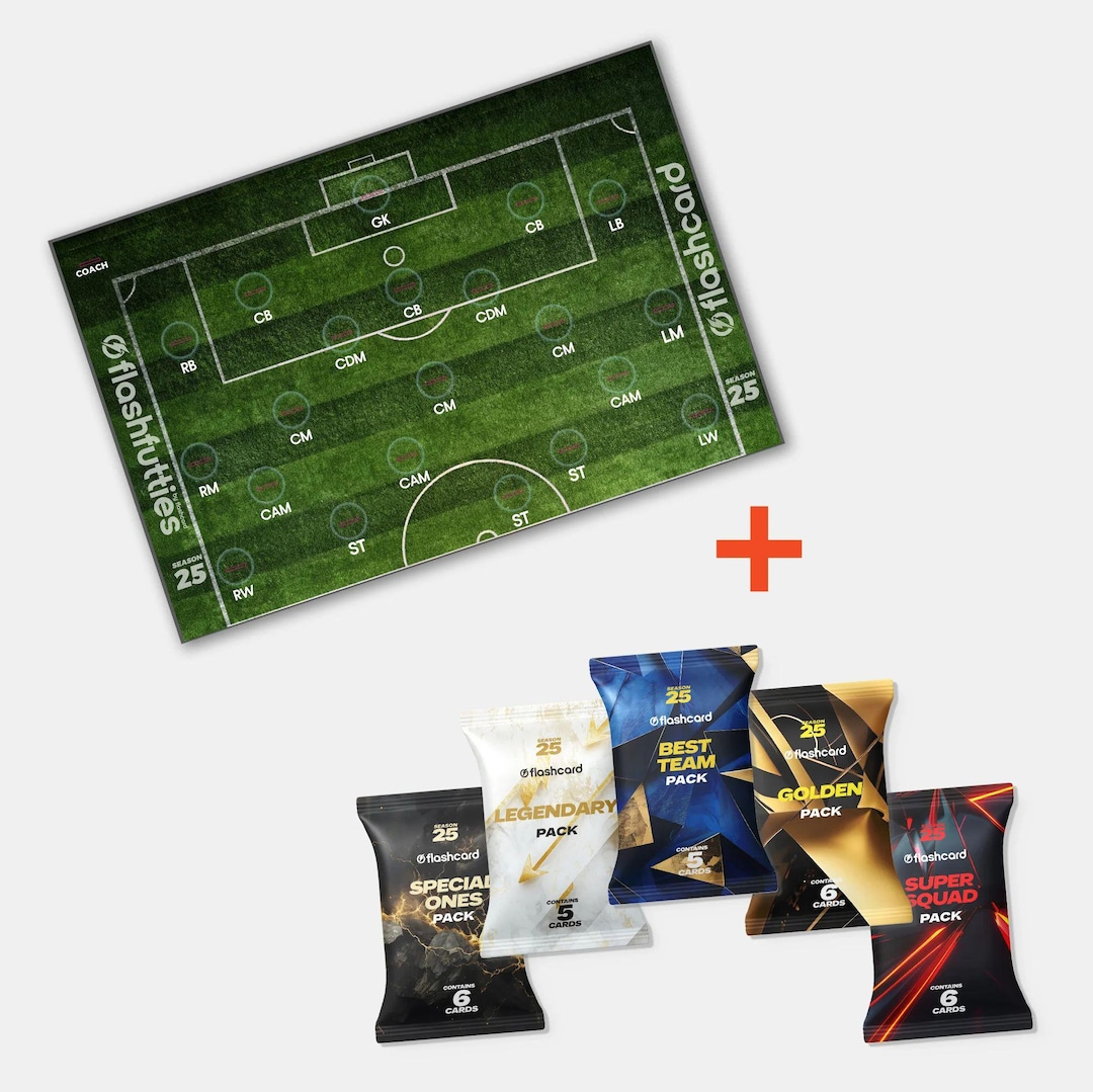 Football Pitch + FC25 Mega Bundle: Collectible Cards & Desk Display ...