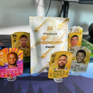 Football Cards Mega Bundle FC25 Pack – 5 Collectible Soccer Cards Packs ...