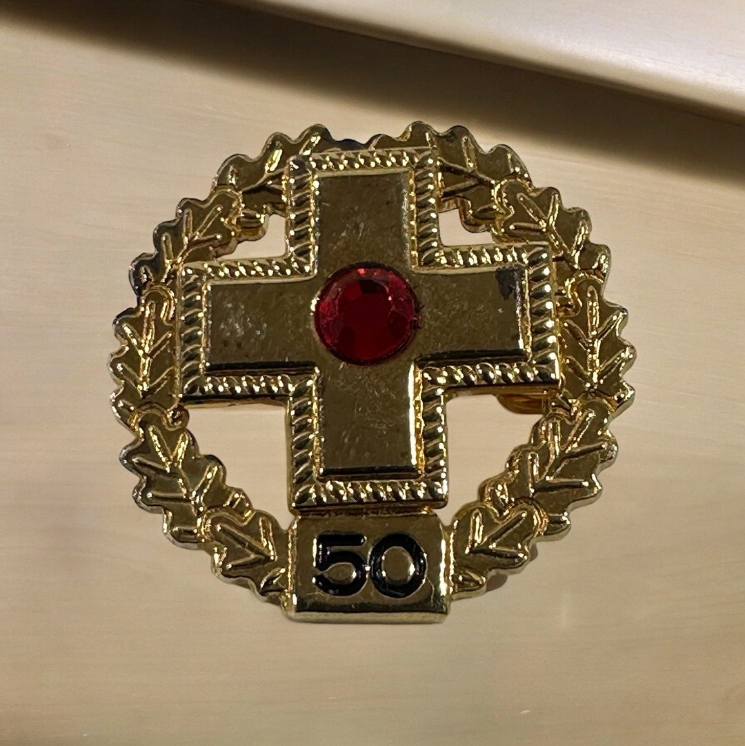 Vintage DRK German Red Cross Blood Donation Needle Brooch 925 Silver ...