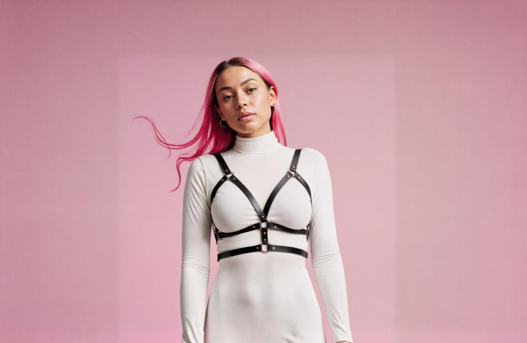 Leather Chest Harness for Women - Adjustable Underbust Belt - Festival ...