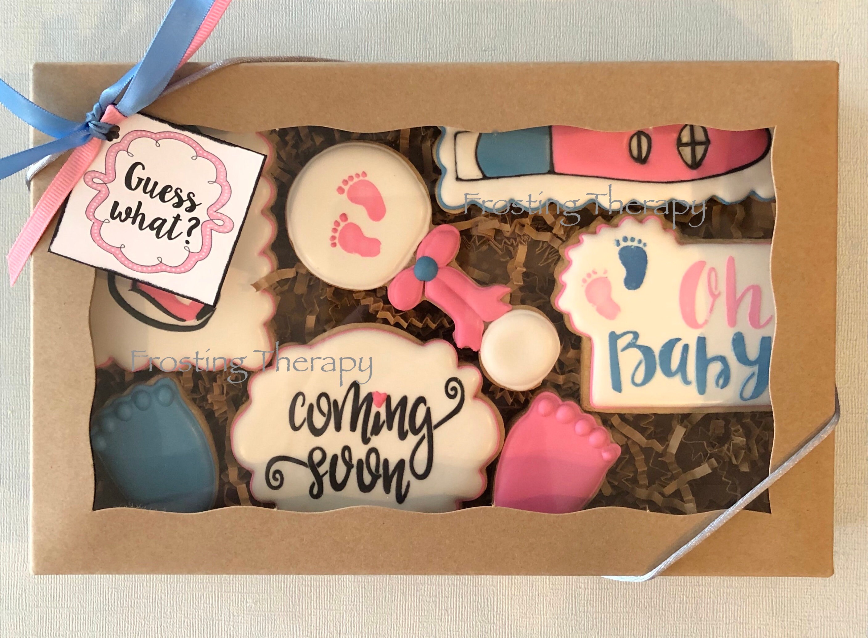 Decorated Pregnancy Announcement Surprise Cookies. What Will It Be ...