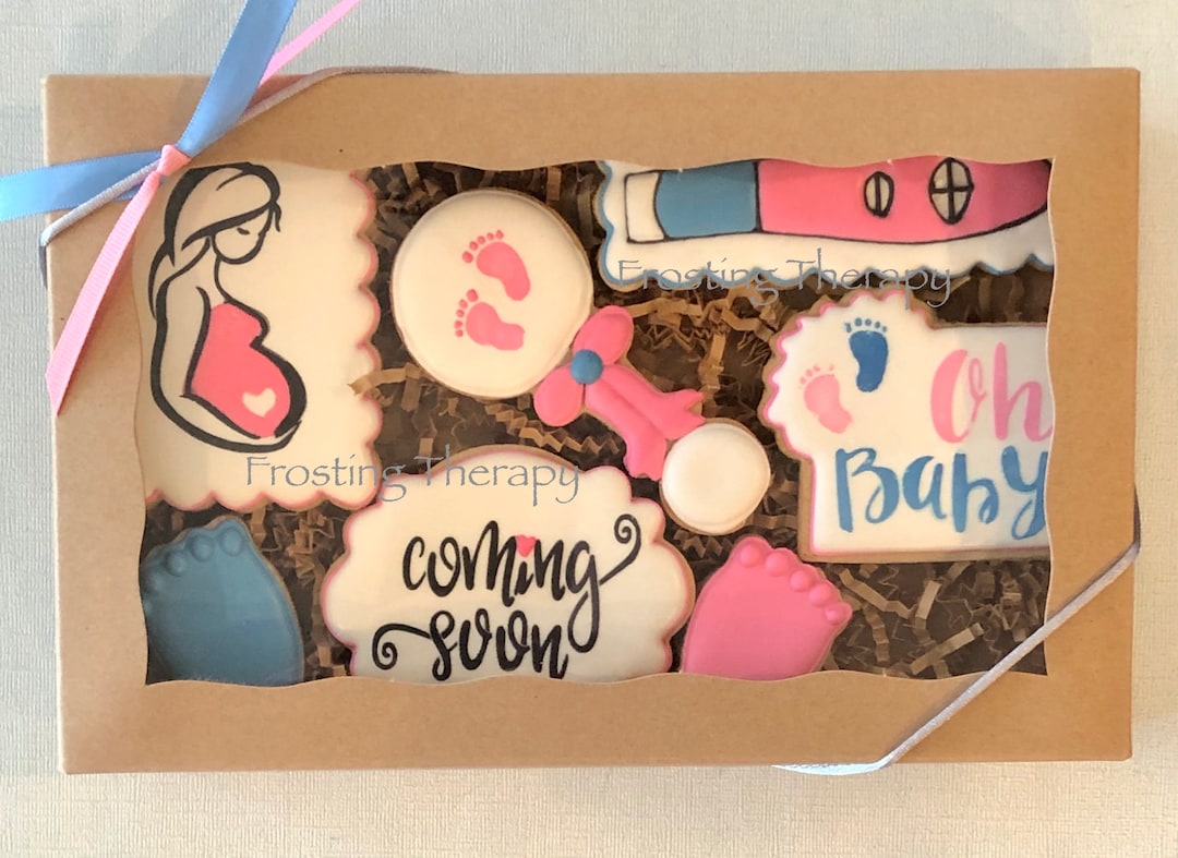 Decorated Pregnancy Announcement Surprise Cookies. What Will It Be ...