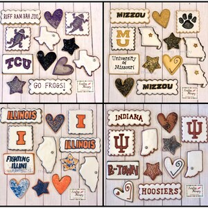 Custom COLLEGE Themed Decorated Cookies for Birthdays, Holidays and ...