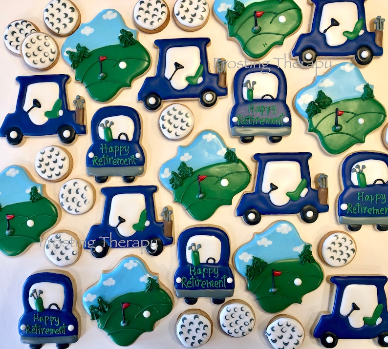 Custom DECORATED GOLF Theme Cookies for Birthdays Retirement | Etsy
