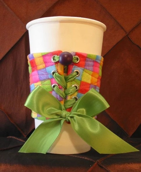 Digital PDF Pattern - Coffee Corset (a Laced Coffee Cup Cozy / Sleeve ...