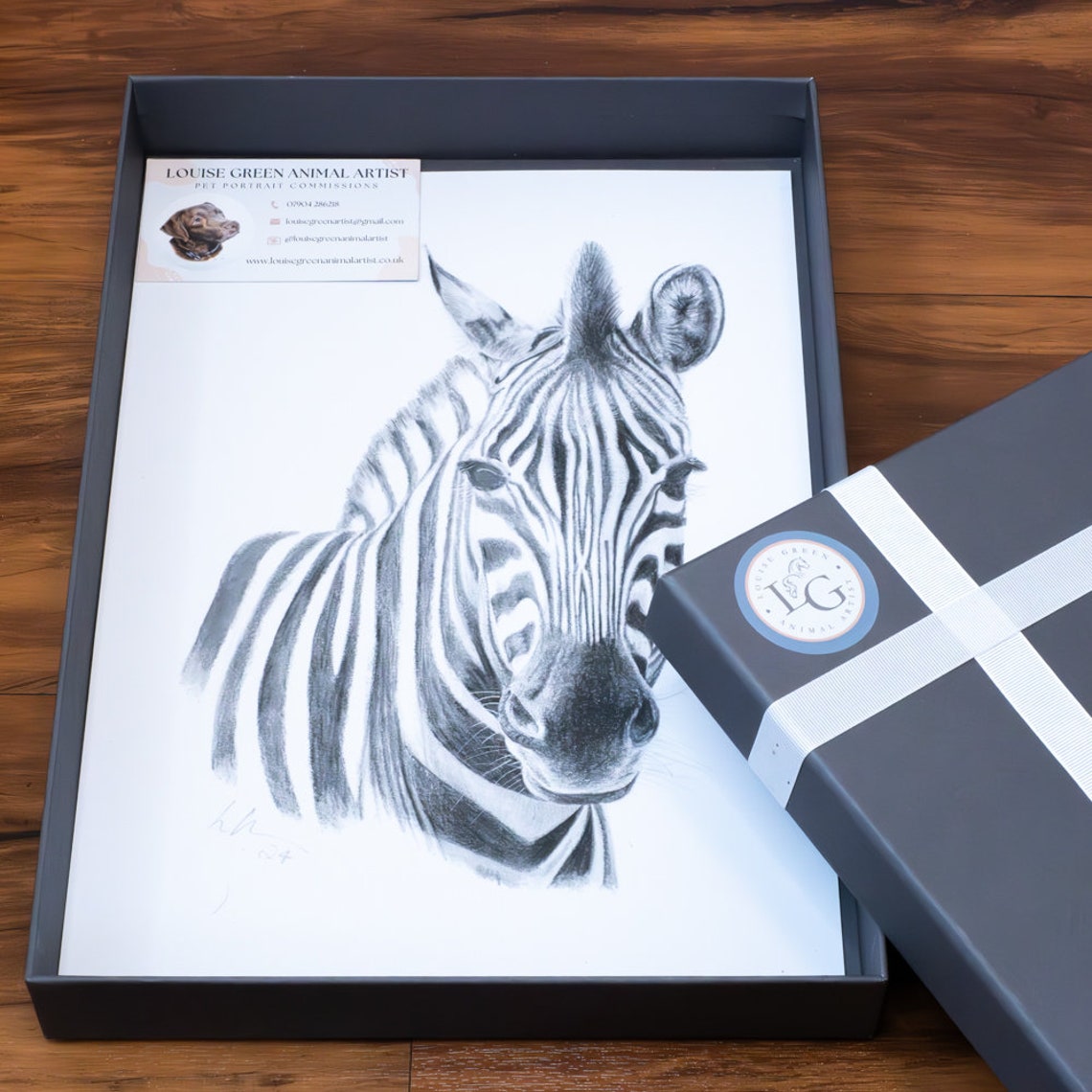 Chapmans Zebra A4 Print From Artists Original Artwork, African Wildlife ...