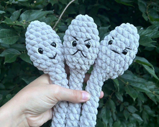 Crochet Emotional Support Spoon Plushie, Handmade Amigurumi - Etsy