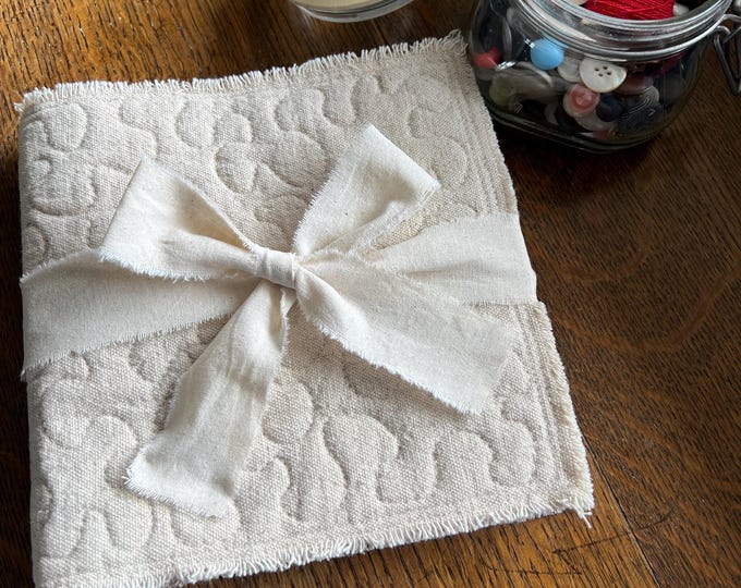 Stitch Book Blank 8x8 Base Fabric Journal Collage Slow Stitch Textile ...