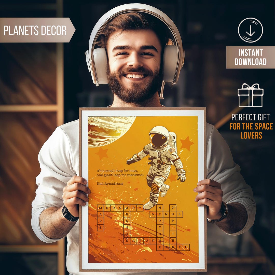 Retro Solar System Poster Instant Download for Space Lovers, Astronomy ...