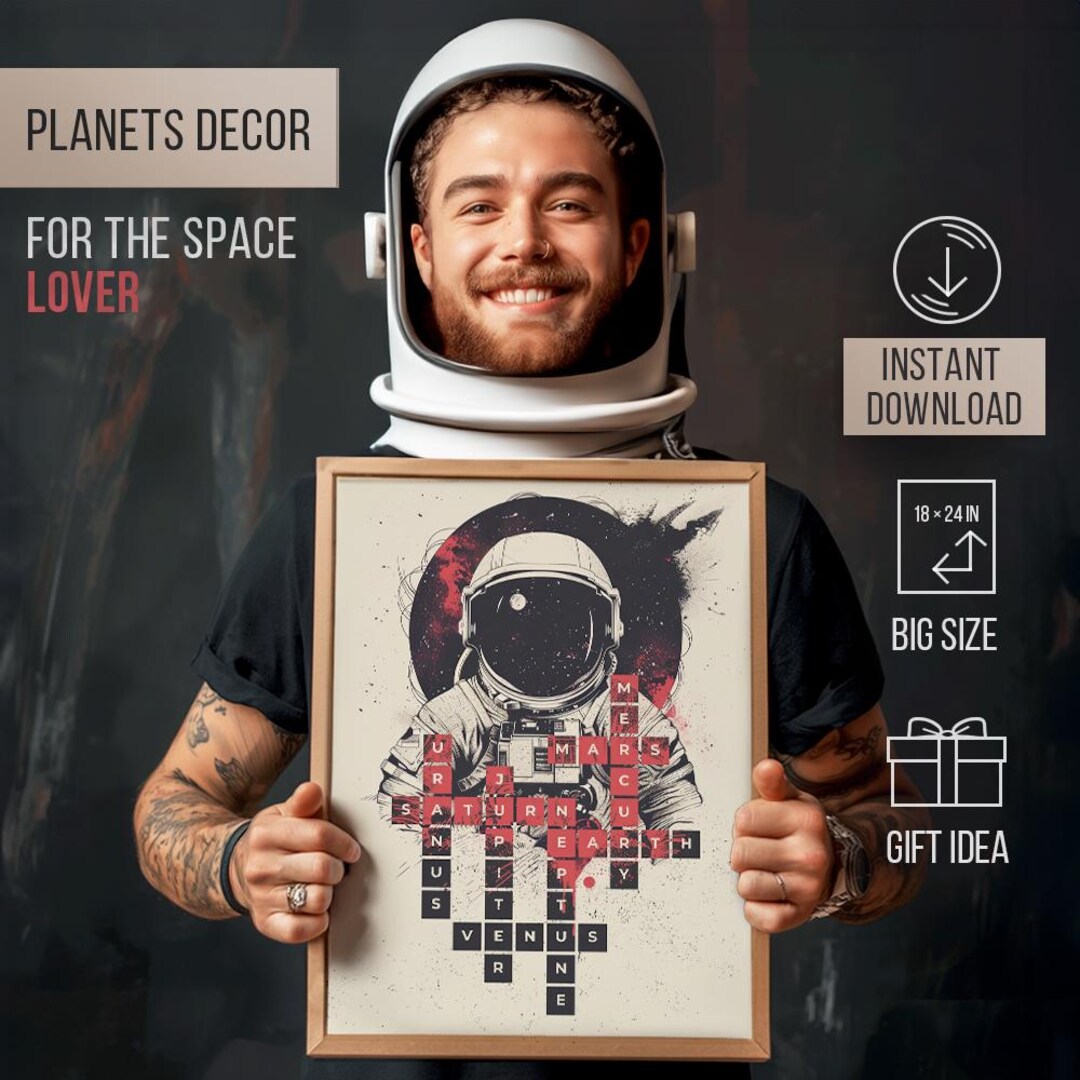 Space Poster, Art Print Digital Astronomy Wall Art for Home Decor ...