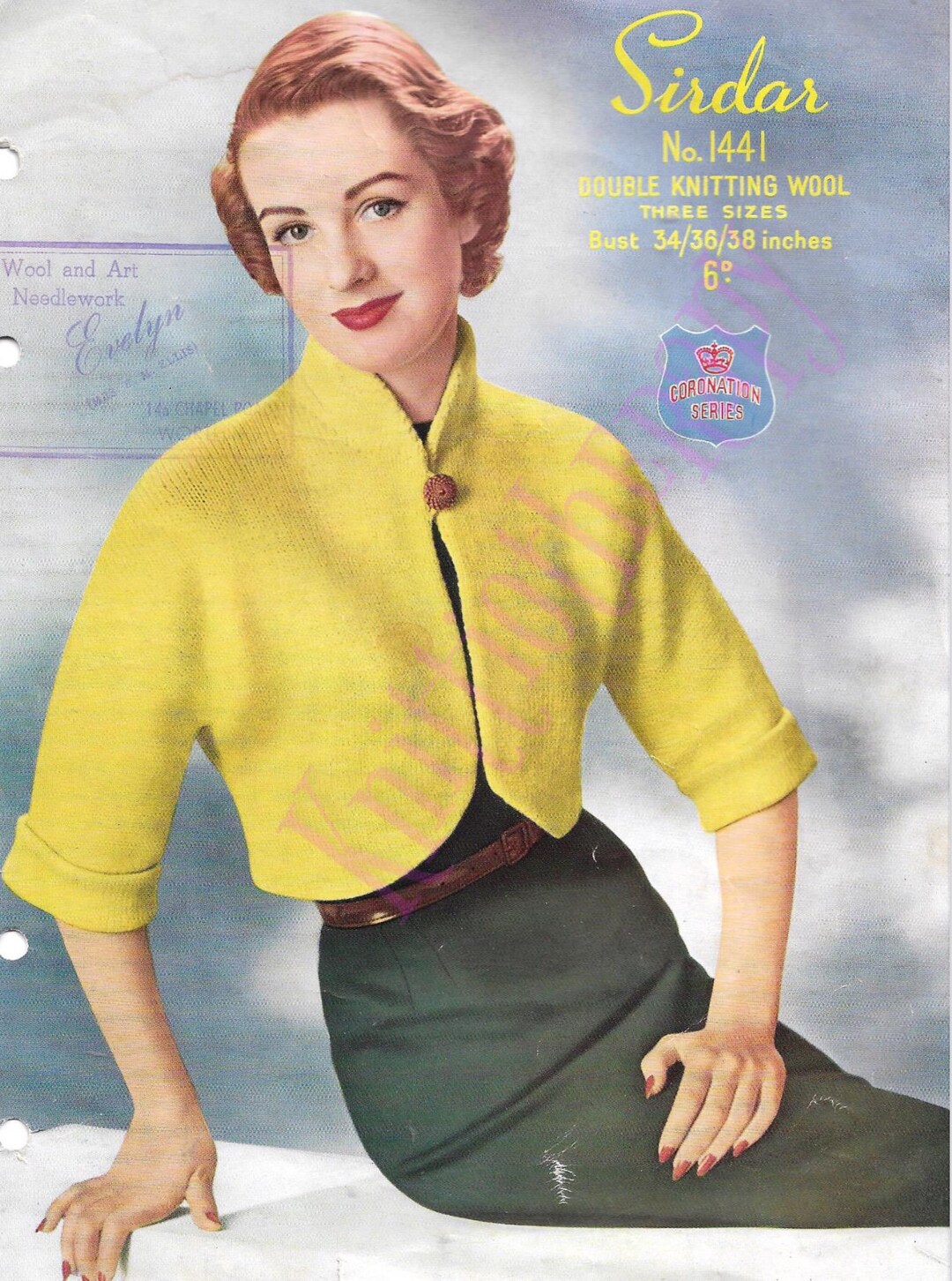 Sirdar 1441 Ladies Mandarin Collar Bolero Pdf Knitting Pattern - Etsy