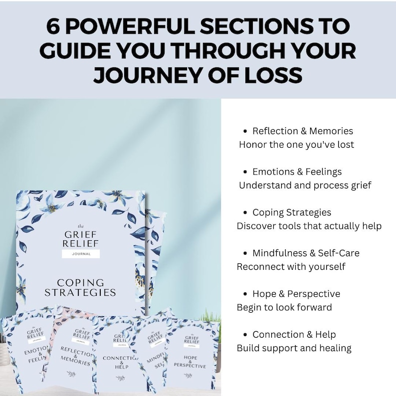 Grief Journal | Printable Grief Workbook for Healing | Grief Care ...